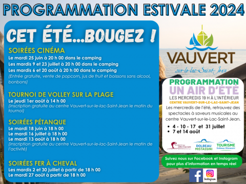 Camping Vauvert-sur-le–Lac-Saint-Jean | Activités et évènements